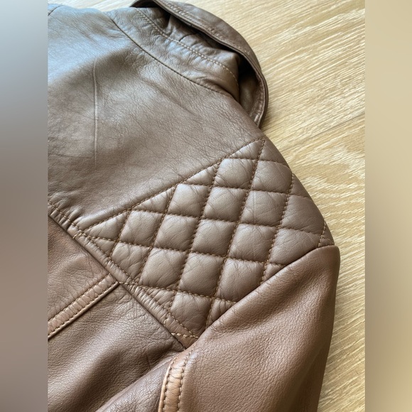 All Saints | Jackets & Coats | All Saints Limited Edition Brown Biker Leather Jacket Size | Poshmark